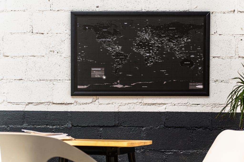 Mappemonde Nyx noire mat • 21Maps