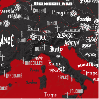 The Metal World map. • 21Maps
