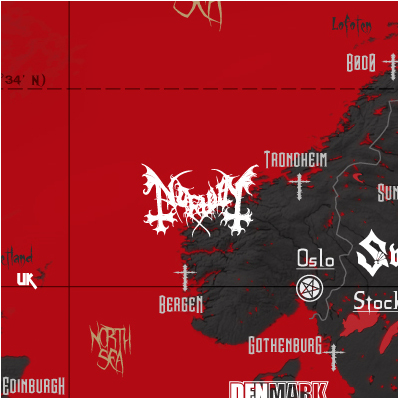 The Metal World map. • 21Maps