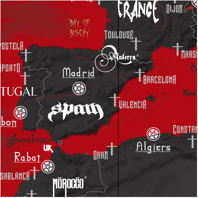 The Metal World map. • 21Maps