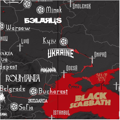 The Metal World map. • 21Maps